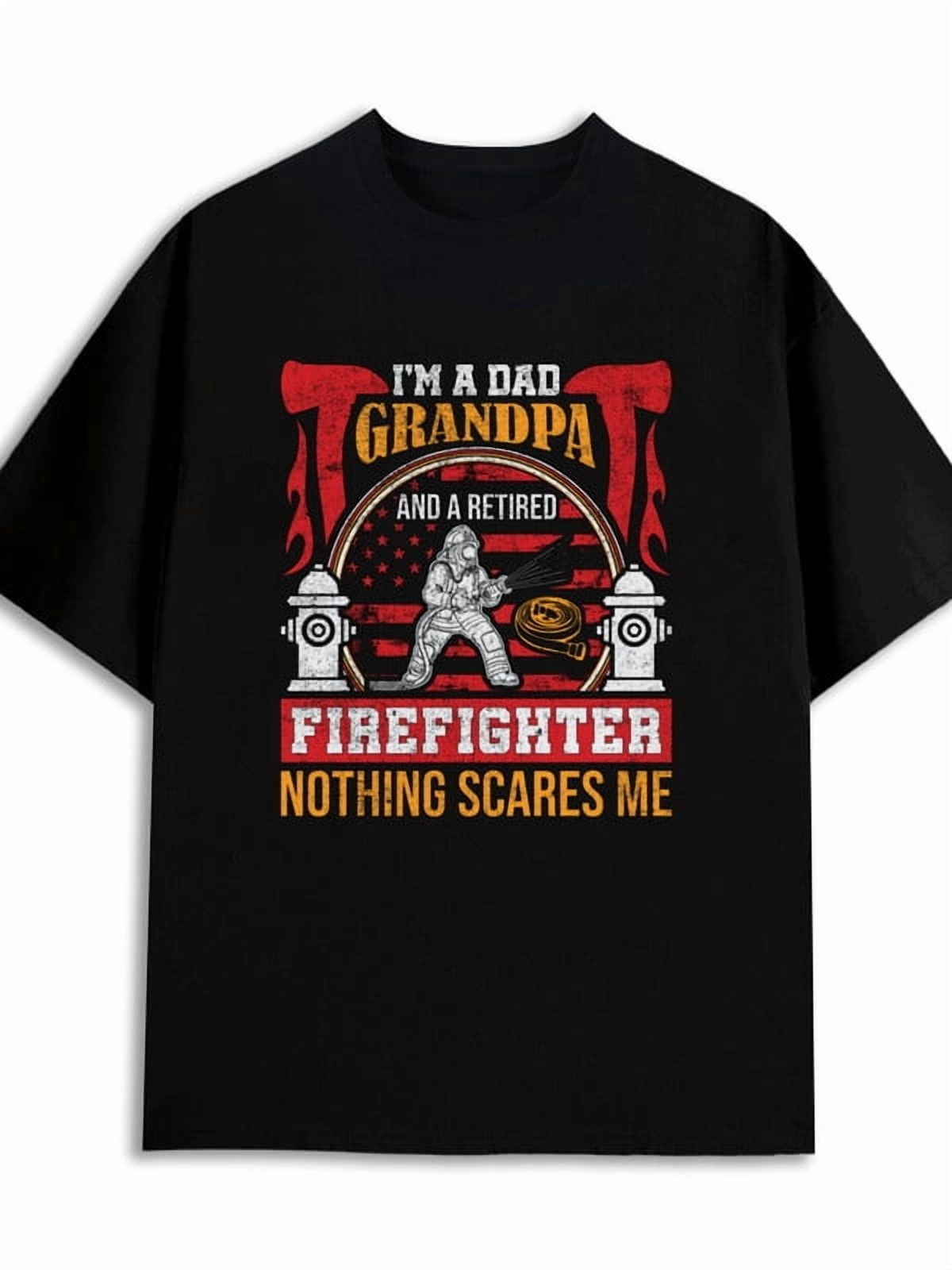 Firefighter Dad T-Shirt 180G 100% Cotton 180G 100% Cotton for men ...