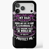 Firefighter Daughter Life Save Protect Art iPhone Case 17 16 15 14 13 ...
