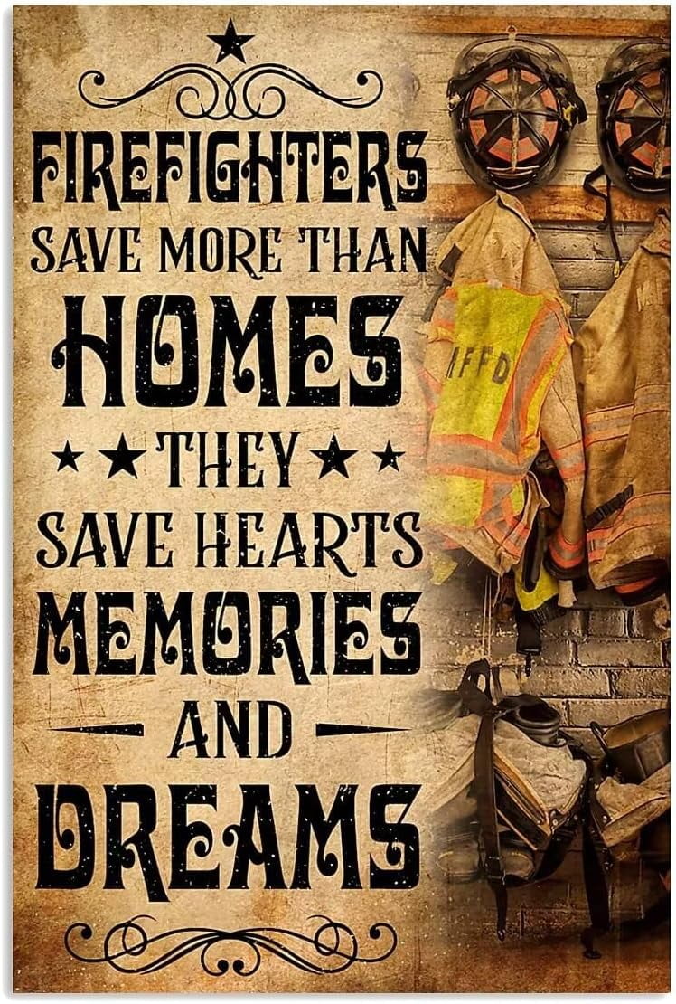 Firefighter Decor-Firefighter Wall Art-Firefignters Homes Memories ...