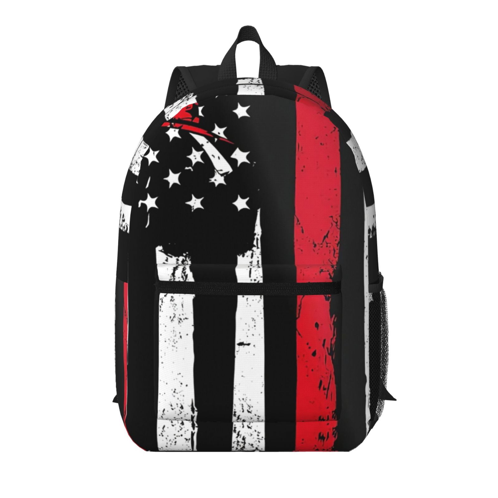 Firefighter Distressed American Flag Firefighter Backpack, 17 "Backpack ...