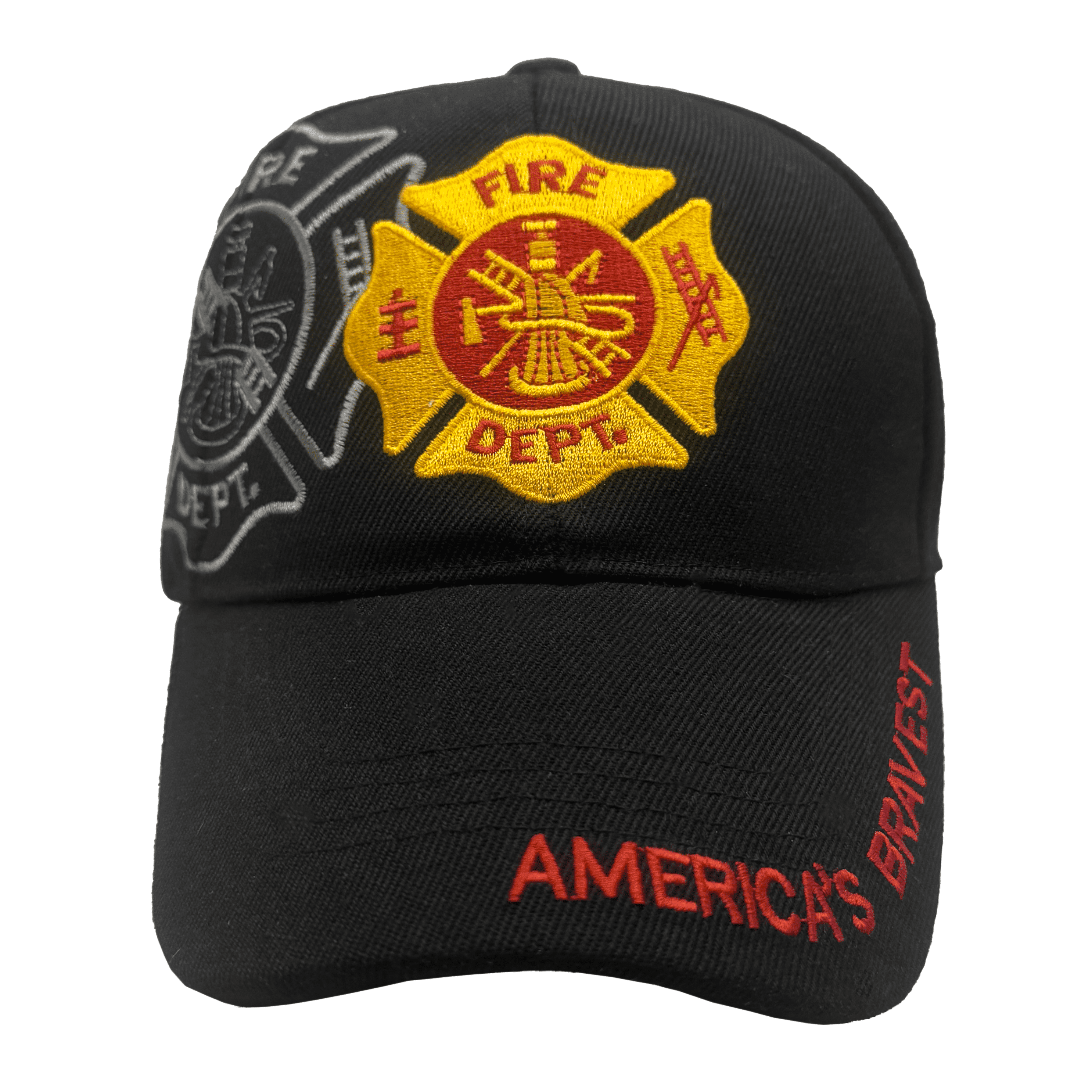Firefighter Embroidered Caps – Fire Dept w/ Maltese Cross, Adjustable ...
