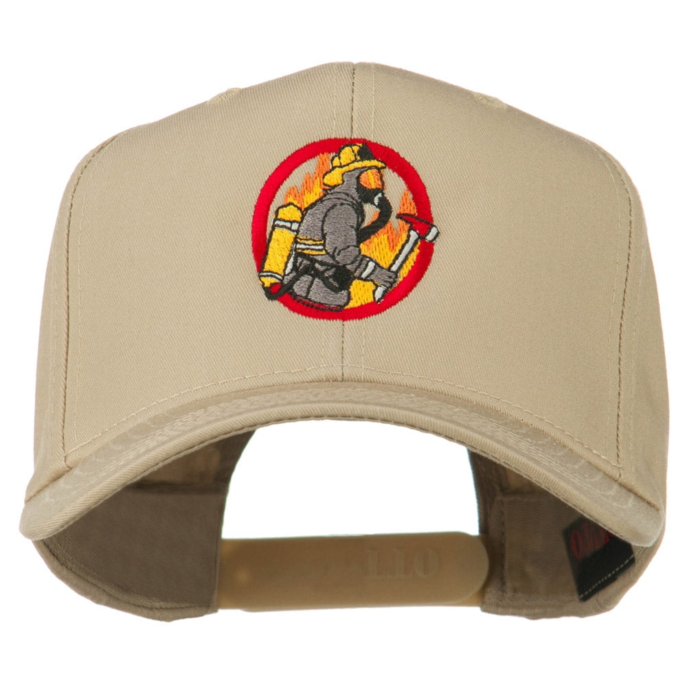 Firefighter Embroidered Pro Style Cap - Khaki OSFM - Walmart.com