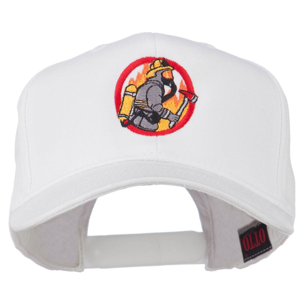 Firefighter Embroidered Pro Style Cap - White OSFM - Walmart.com