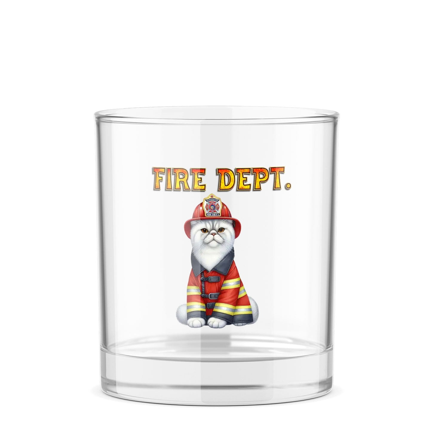 Firefighter Exotic Shorthair Hero Rescue Fire Dept Fireman USA Flag ...
