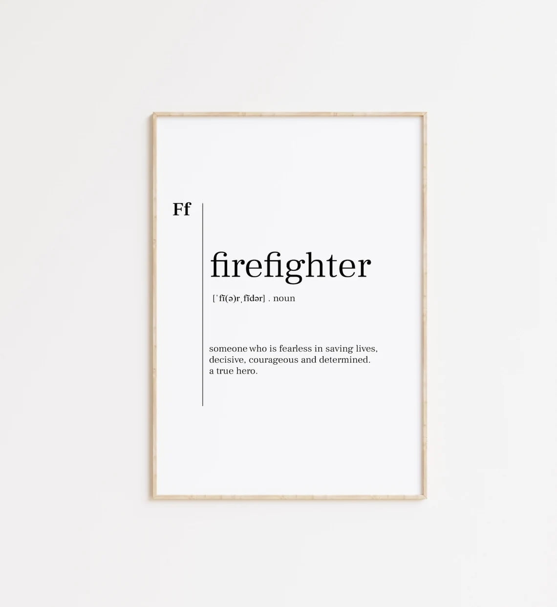 Firefighter Firefighter Definition Print Firefighter Firefighter Gift ...