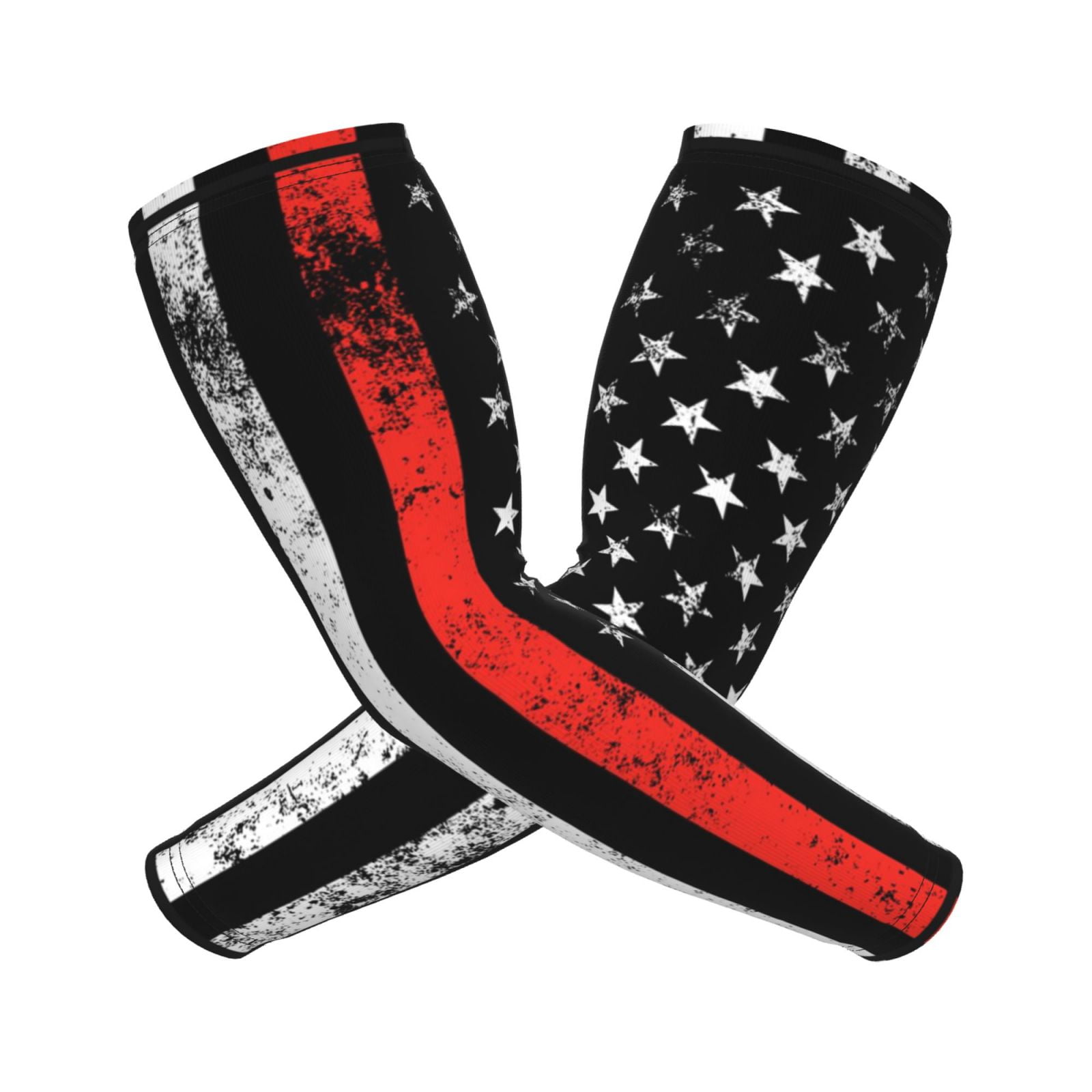Firefighter Firefighting Flag Compression Sports Arm Sleeve Baseball ...