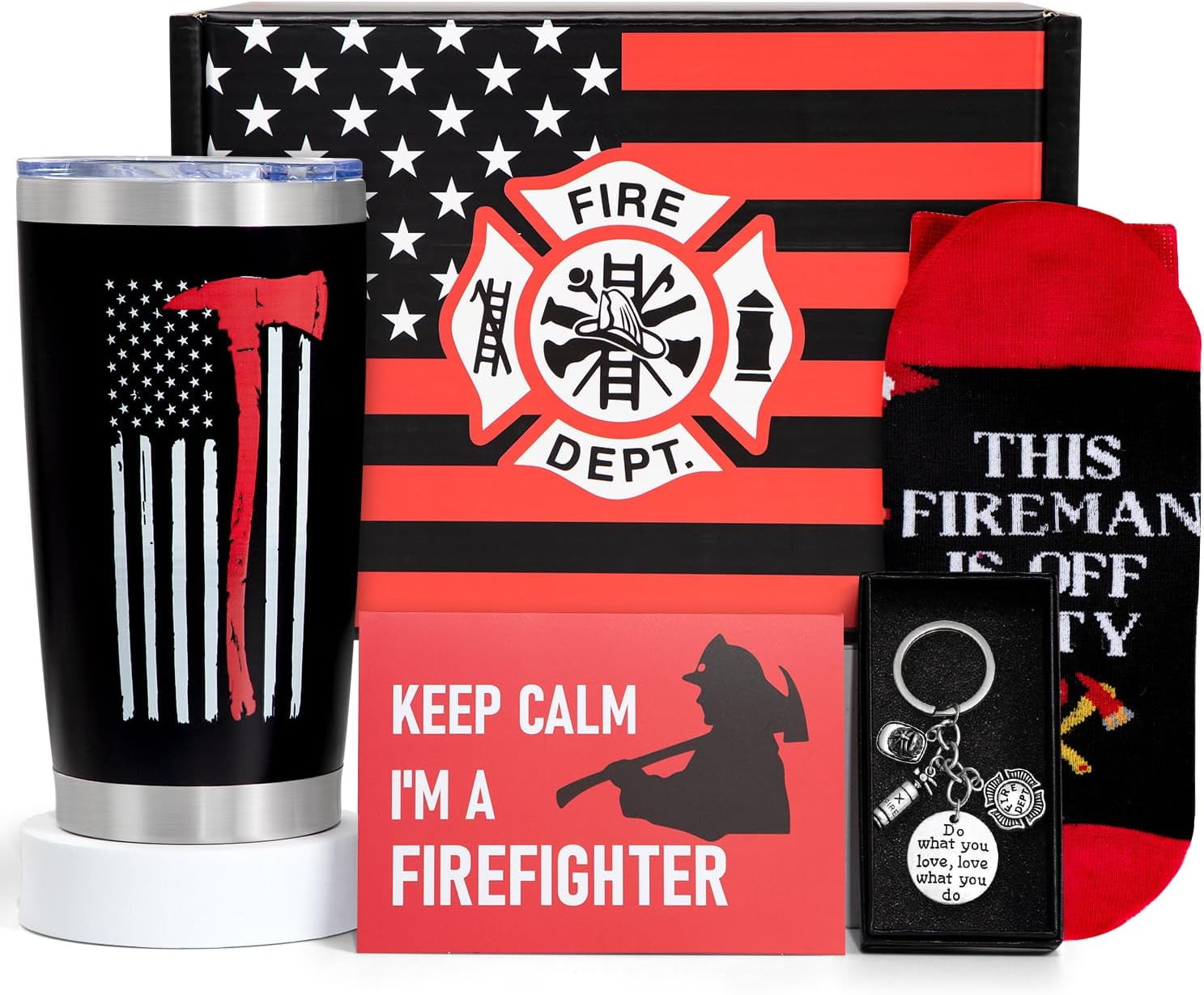 Firefighter Fireman Gift Set for Him - Dad, Husband, Son, Daughter with ...