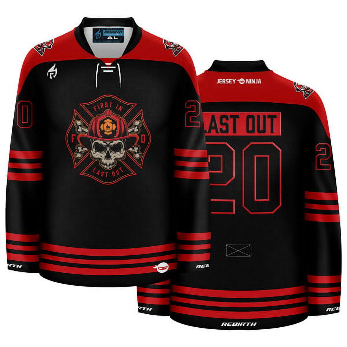Firefighter - First In Last Out Pop Culture Hockey Jersey - Walmart.com