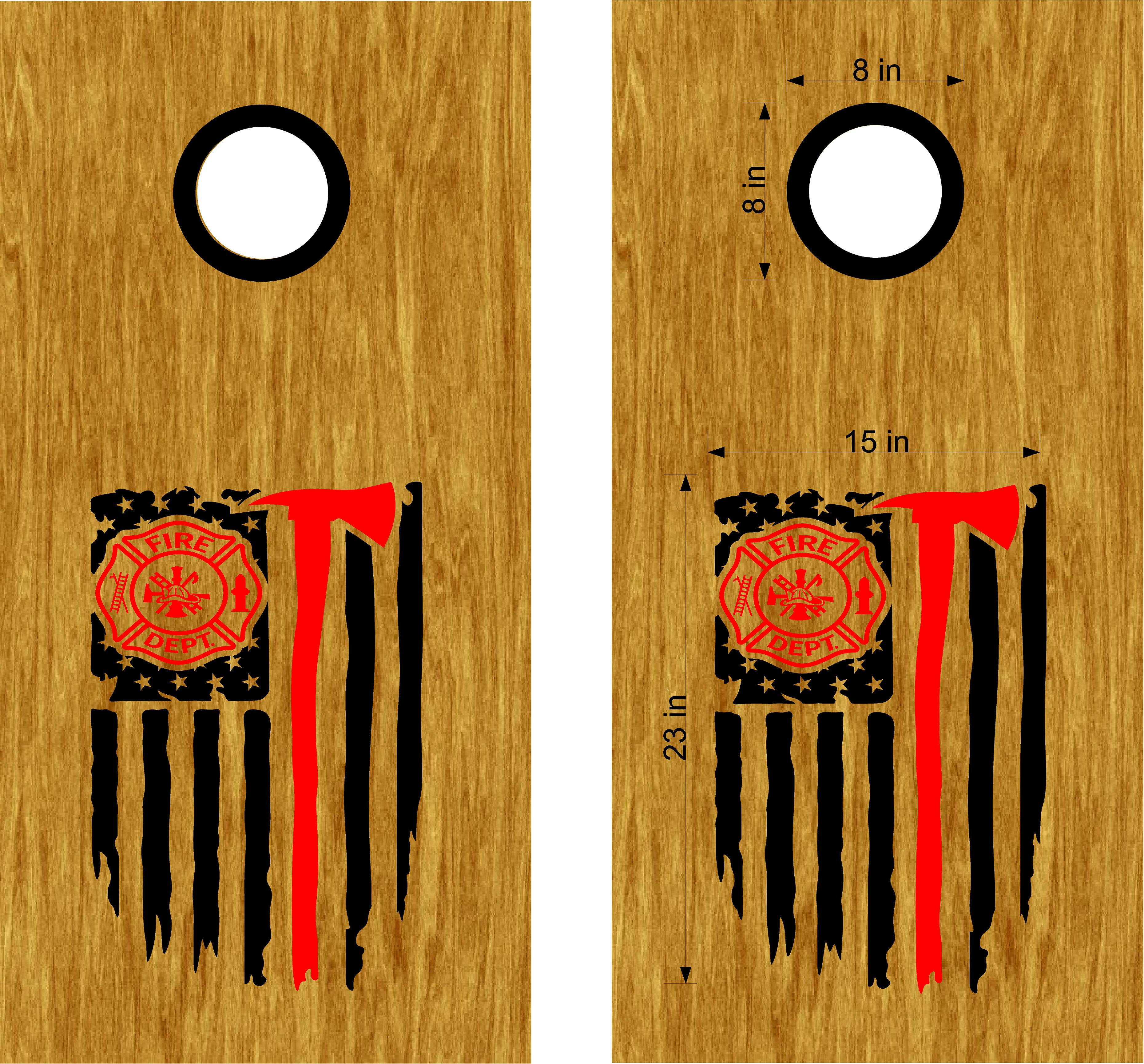 Firefighter Flag Axe Decals Stickers for Cornhole Boards - FFD13 ...