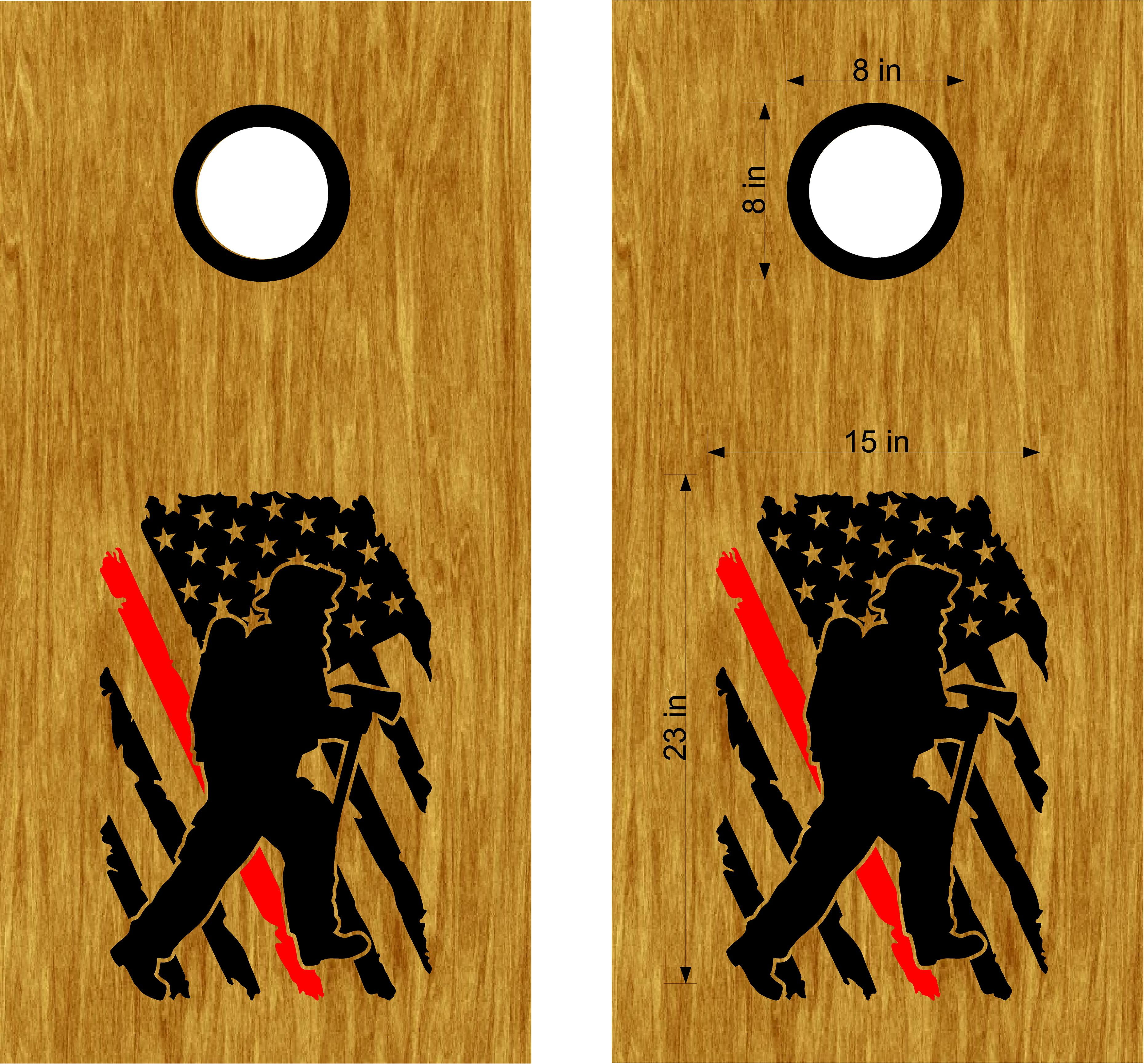 Firefighter Flag Decals Stickers for Cornhole Boards - FFD05 - Walmart.com