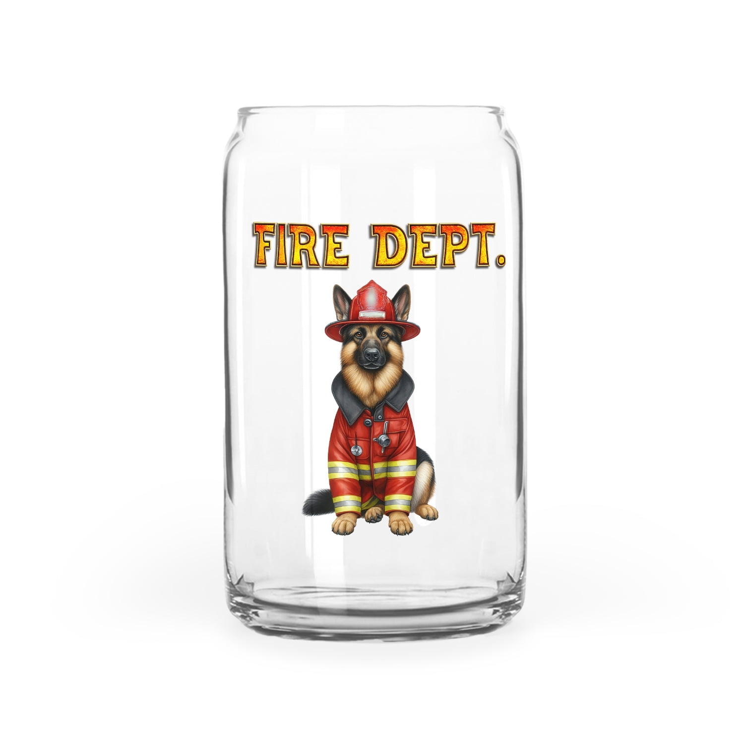 Firefighter German Shepherd Hero Rescue Fire Dept Fireman USA Flag 16oz ...