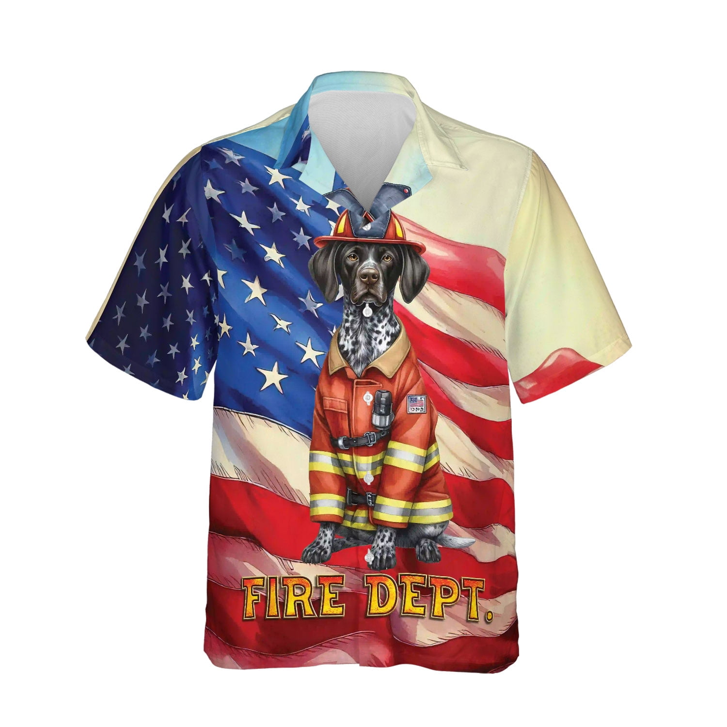 Firefighter German Shorthaired Pointer Hero Rescue Fire Dept Fireman ...