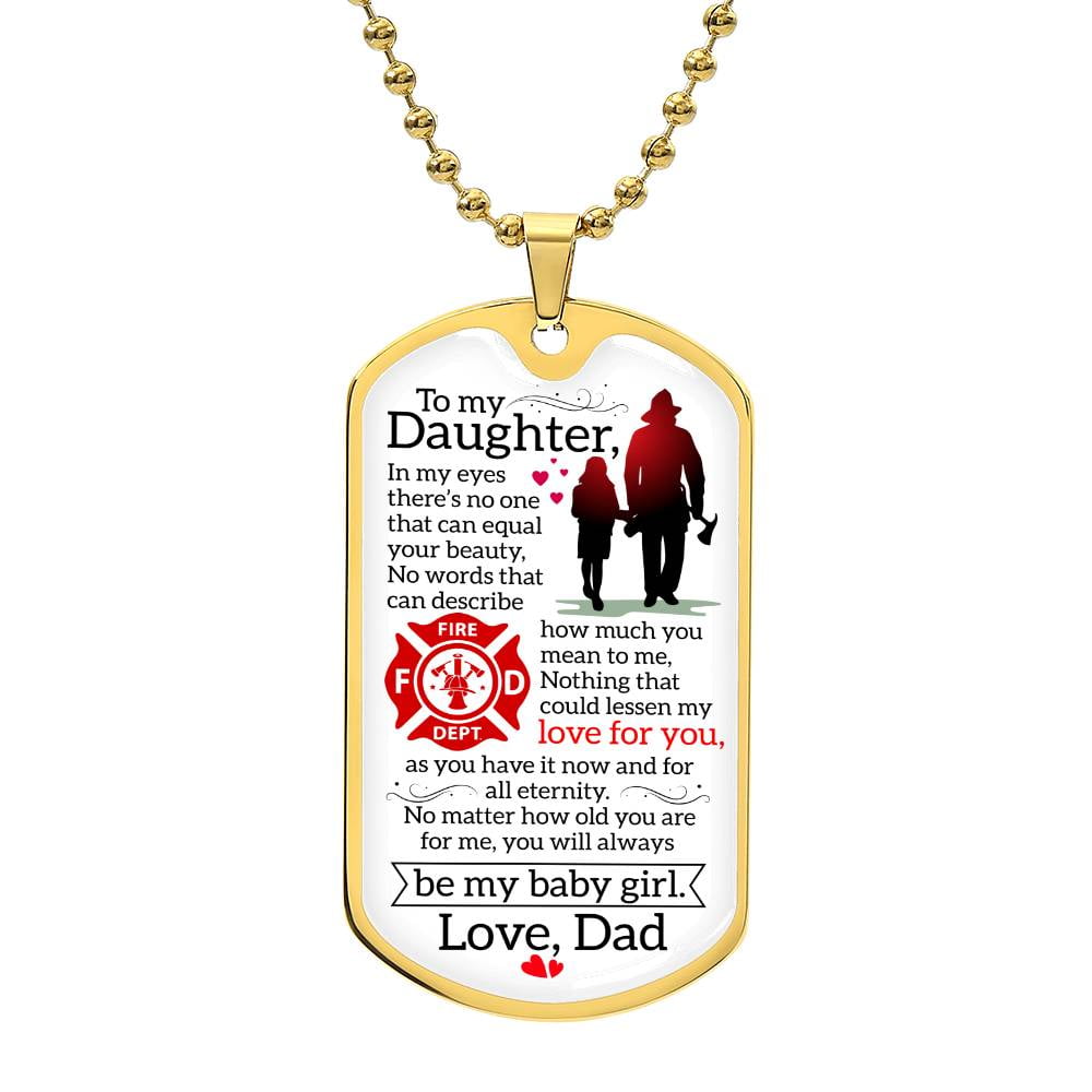 Firefighter Gift, Best Dog Tag Necklace Pendant for Fireman Dad Son Mom ...