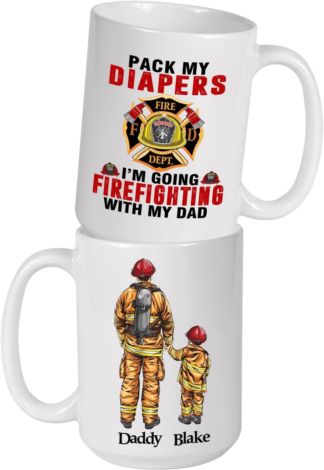 Firefighter Gifts, Firefighter Grandpa Mug, Firefighter Dad Mugs ...