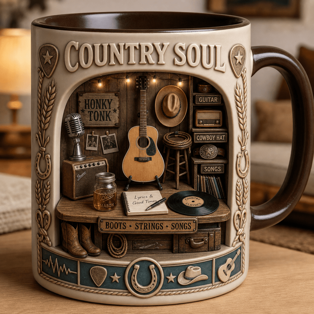 Firefighter Grandpa Mug Personalized Ceramic Mug with 2D Printed 3D ...