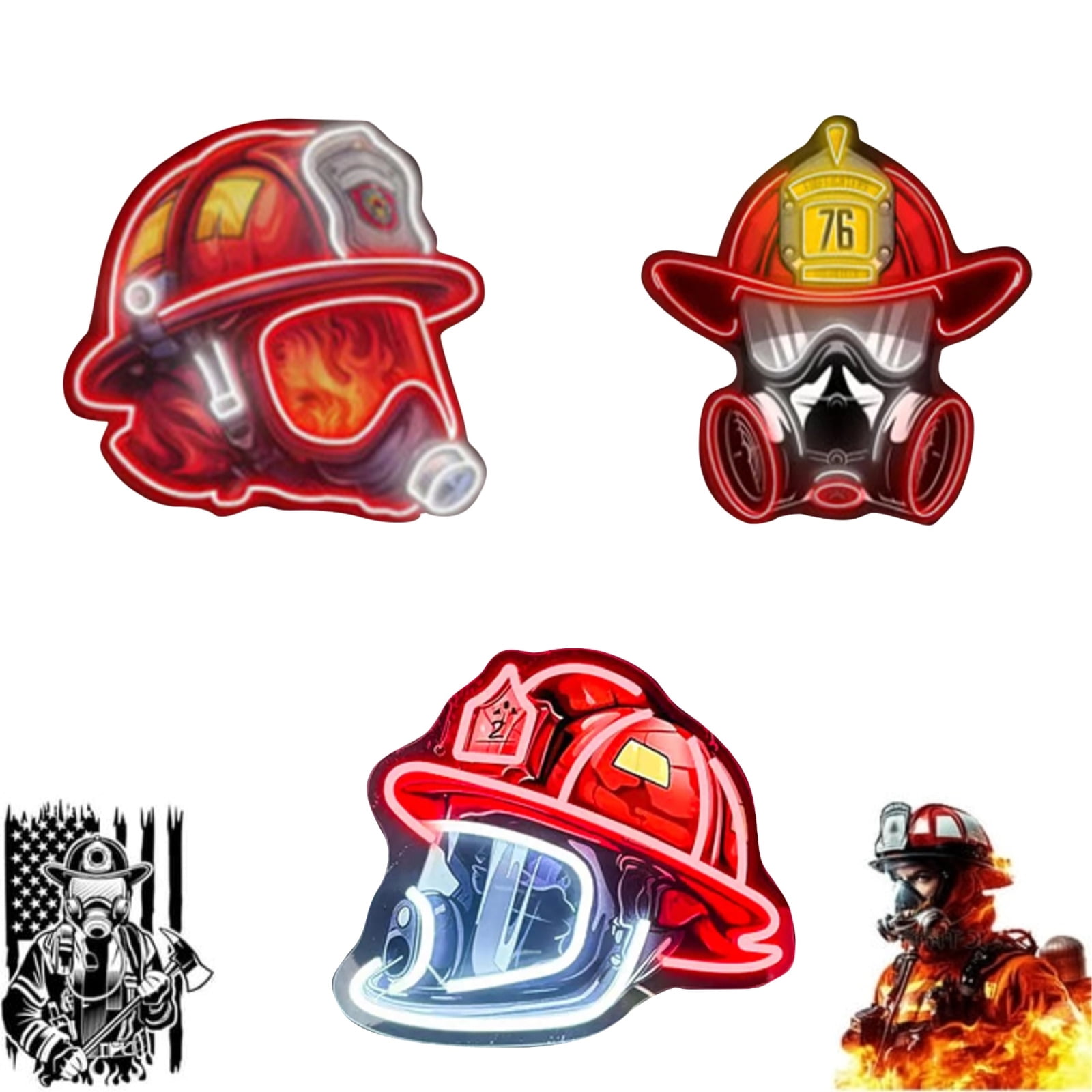 Firefighter Helmet Neon Sign,Fire Station Helmet Neon Sign Decor LED ...