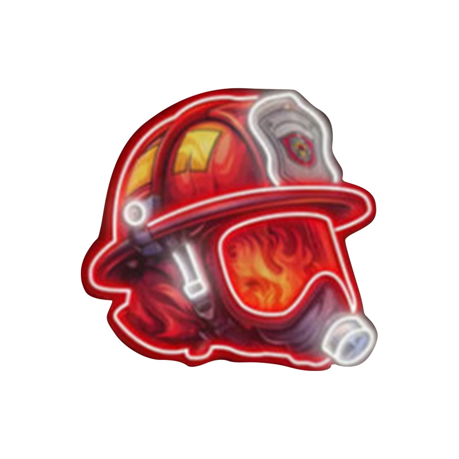 Firefighter Helmet Neon Sign - LED Neon Pop Art, USB Powered Neon Light ...