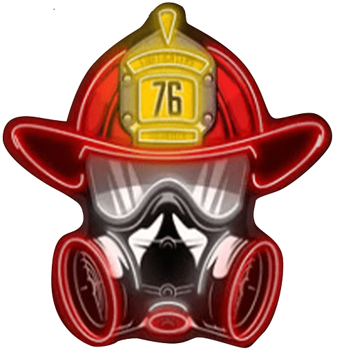 Firefighter Helmet Neon Sign, LED Neon Pop Firefighting Hero's Helmet ...