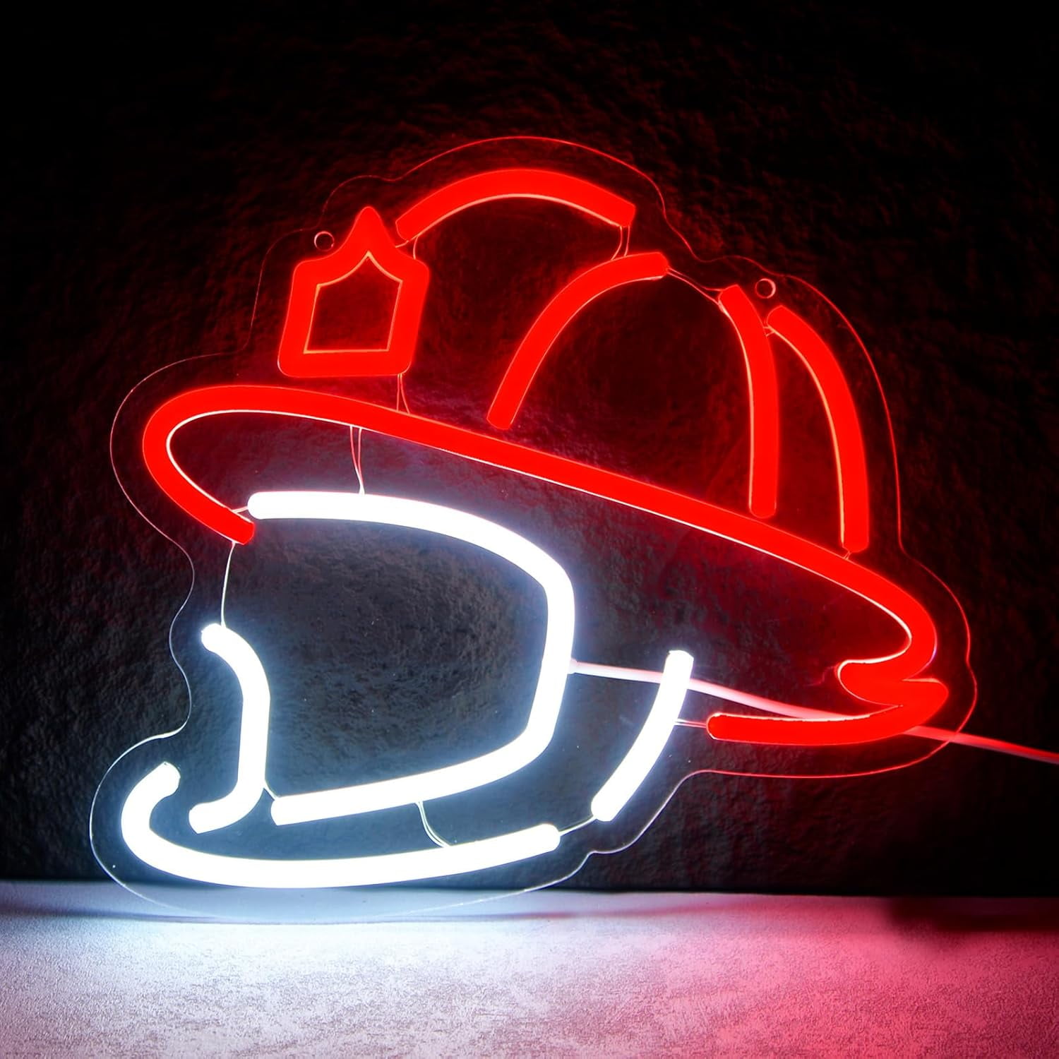 Firefighter Helmet Neon Sign, LED Neon USB Powered Neon Sign, Custom ...