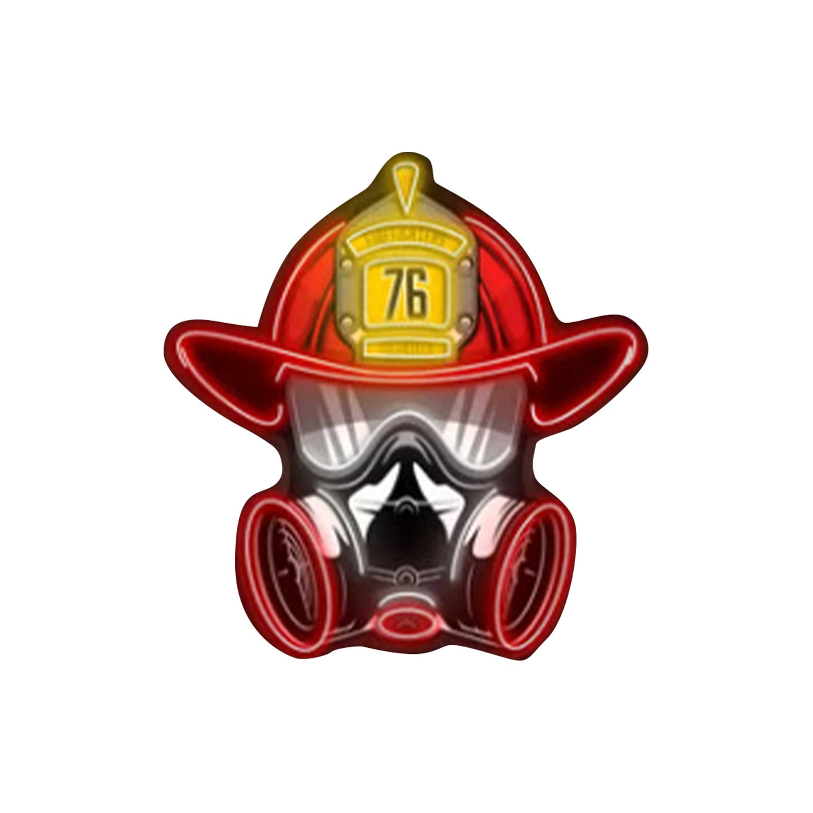 Firefighter Helmet Neon Sign - Modern LED Neon Firefighting Wall Art ...