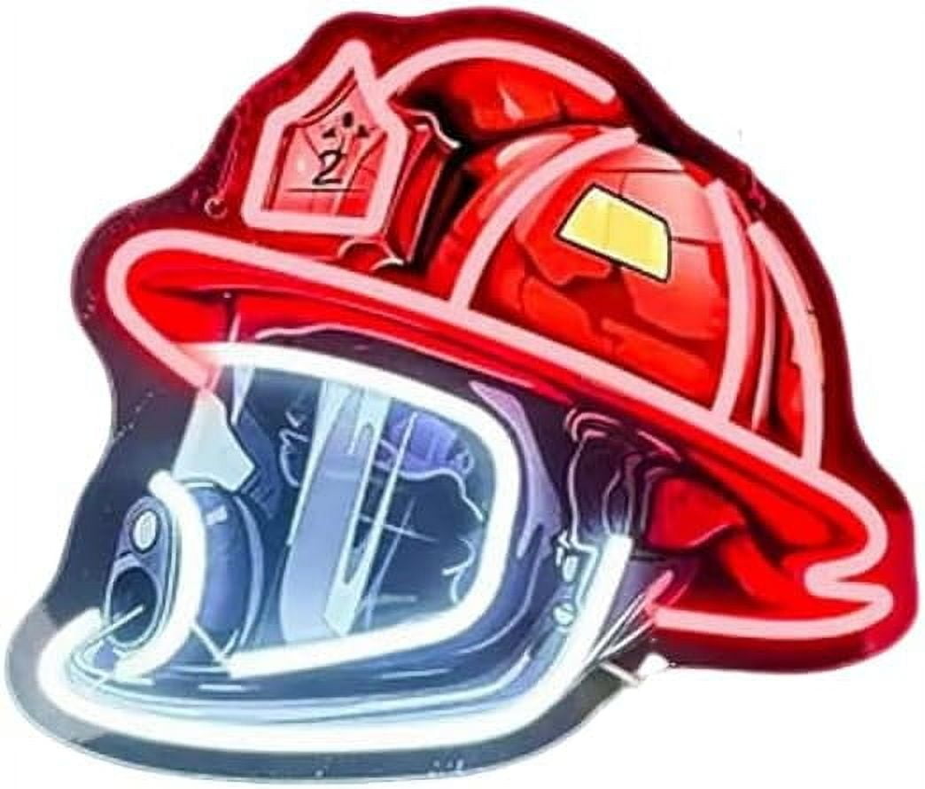 Firefighter Helmet Neon Sign,Neon Signs for Wall Decor,Firefighter ...
