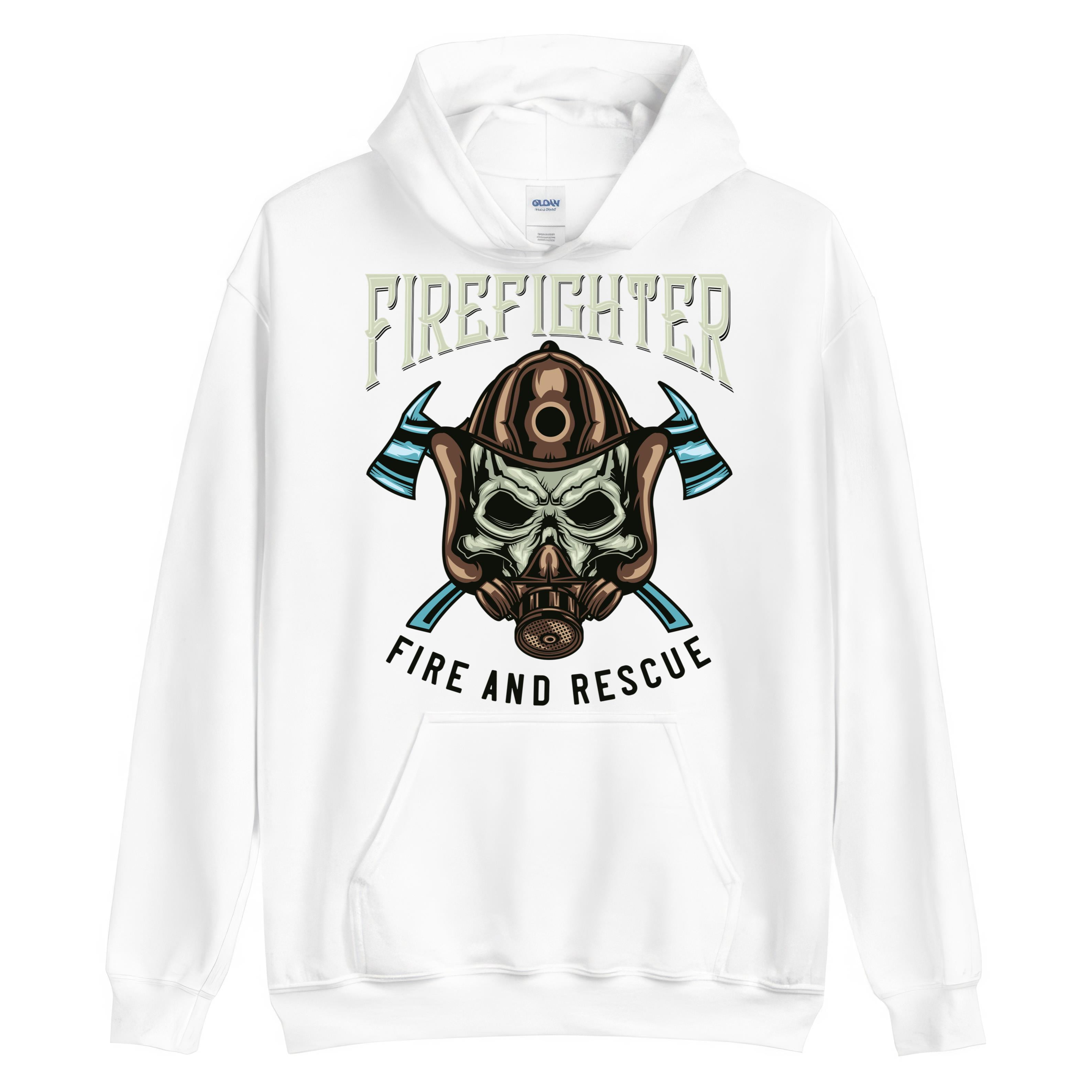 Firefighter Helmet and Flame Graphic Shirt, Fire and Rescue Themed Tee ...