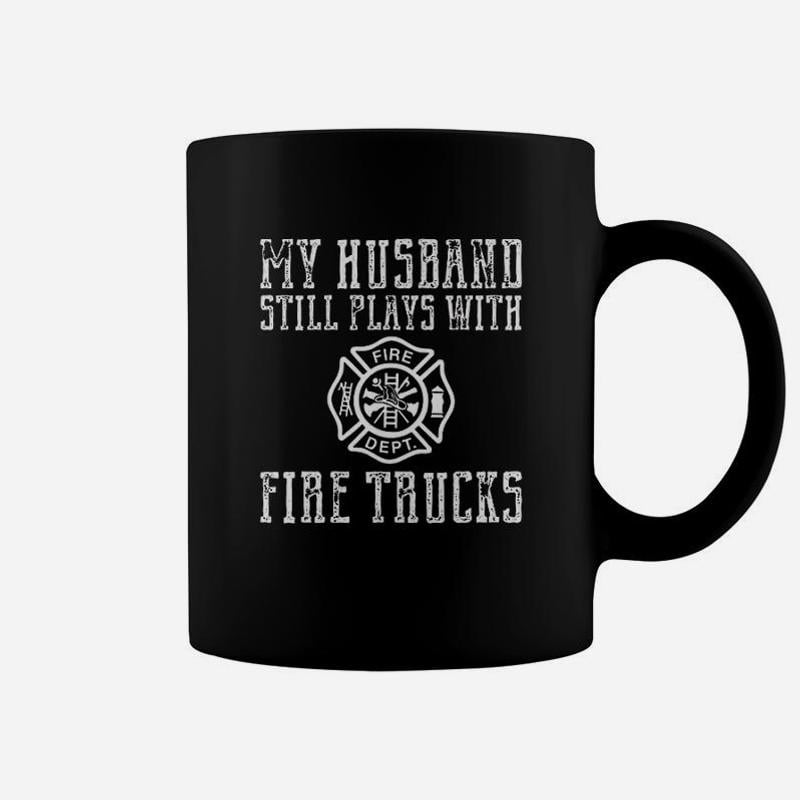 Firefighter Husband Plays With Fire Trucks Wife Gifts Coffee - Walmart.com