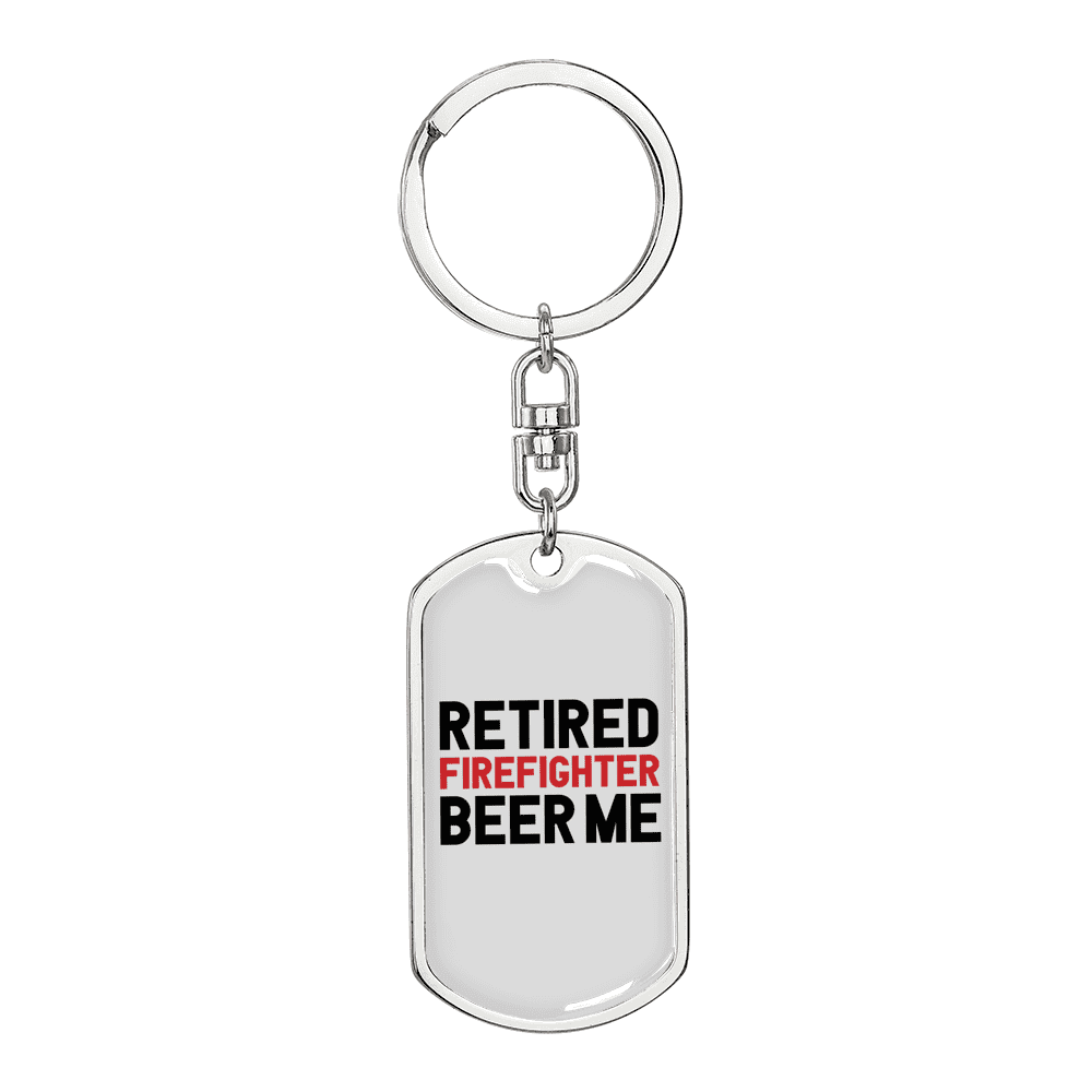 Firefighter In The Middle Stainless Steel or 18k Gold Premium Swivel ...