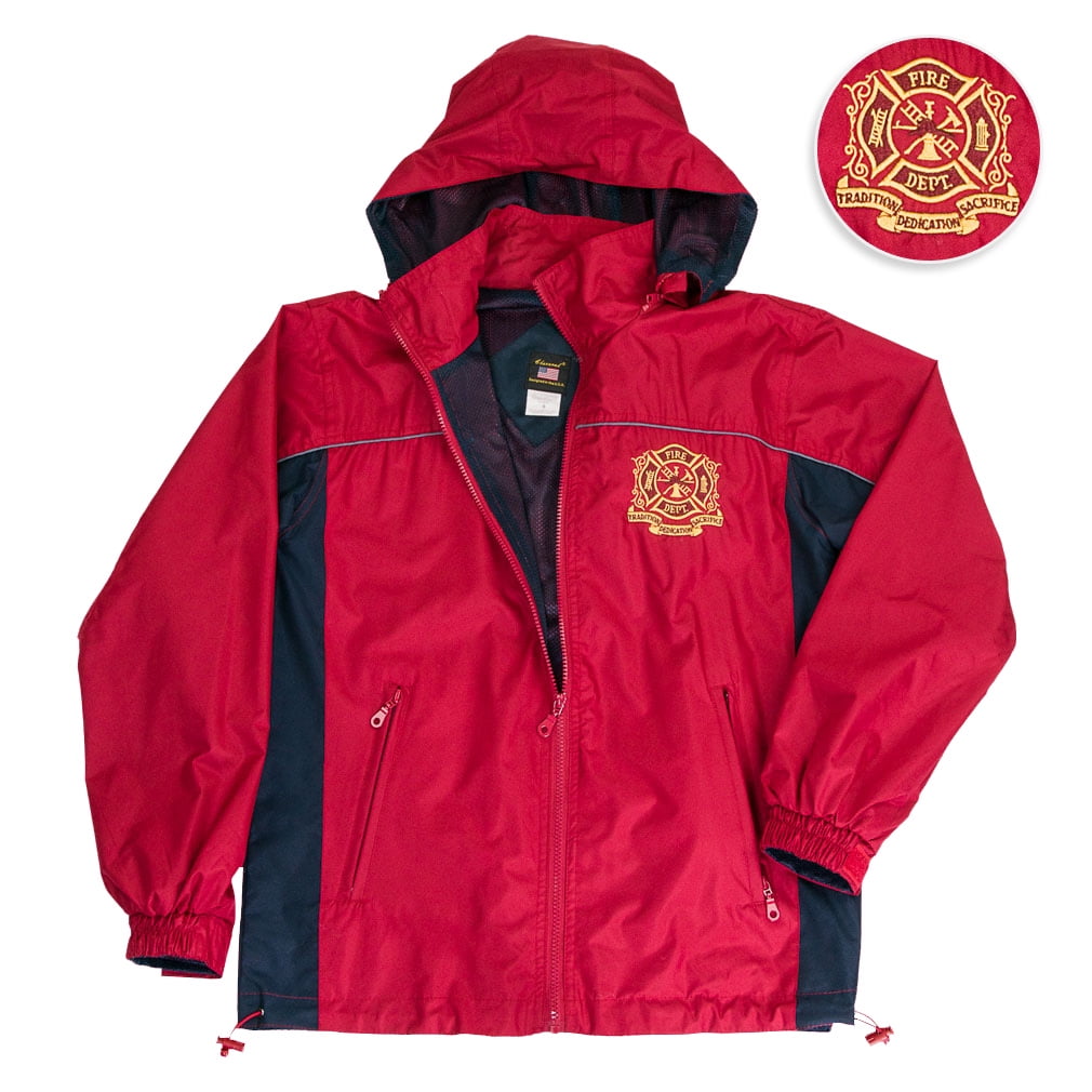 Firefighter Jacket Firefighter Hooded Light Weight Rain Resisdent Wind ...
