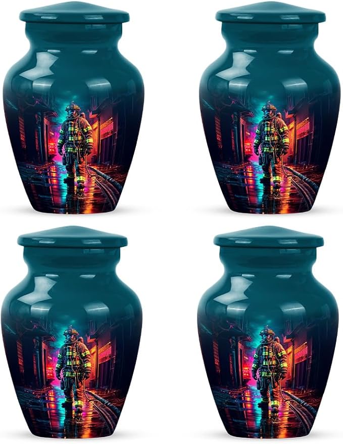 Firefighter Keepsake Urn, Mini Cremation Urns For Ashes For Women ...