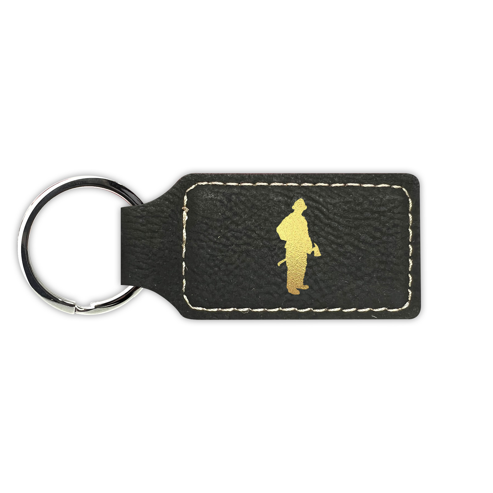 Firefighter Keychain Leatherette Rectangle - Laser Engraved - Many ...