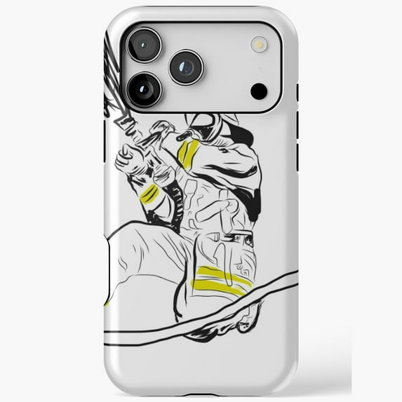 Firefighter Lines Water Drawing Sketch iPhone Case 17 to 11 Pro Max ...