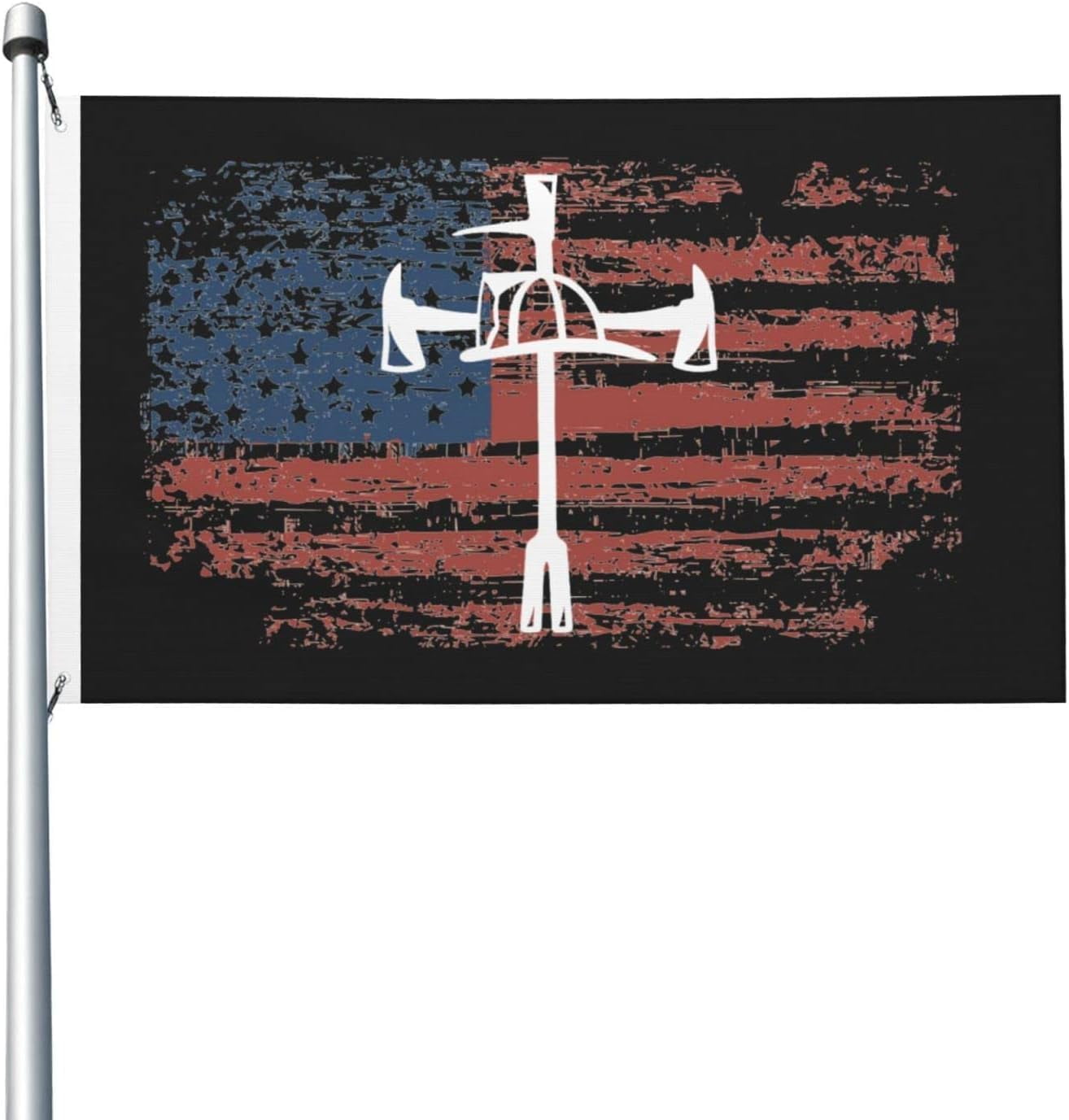 Firefighter Maltese Cross Fire Axe Garden 3x5Ft Flag Outdoor Indoor ...