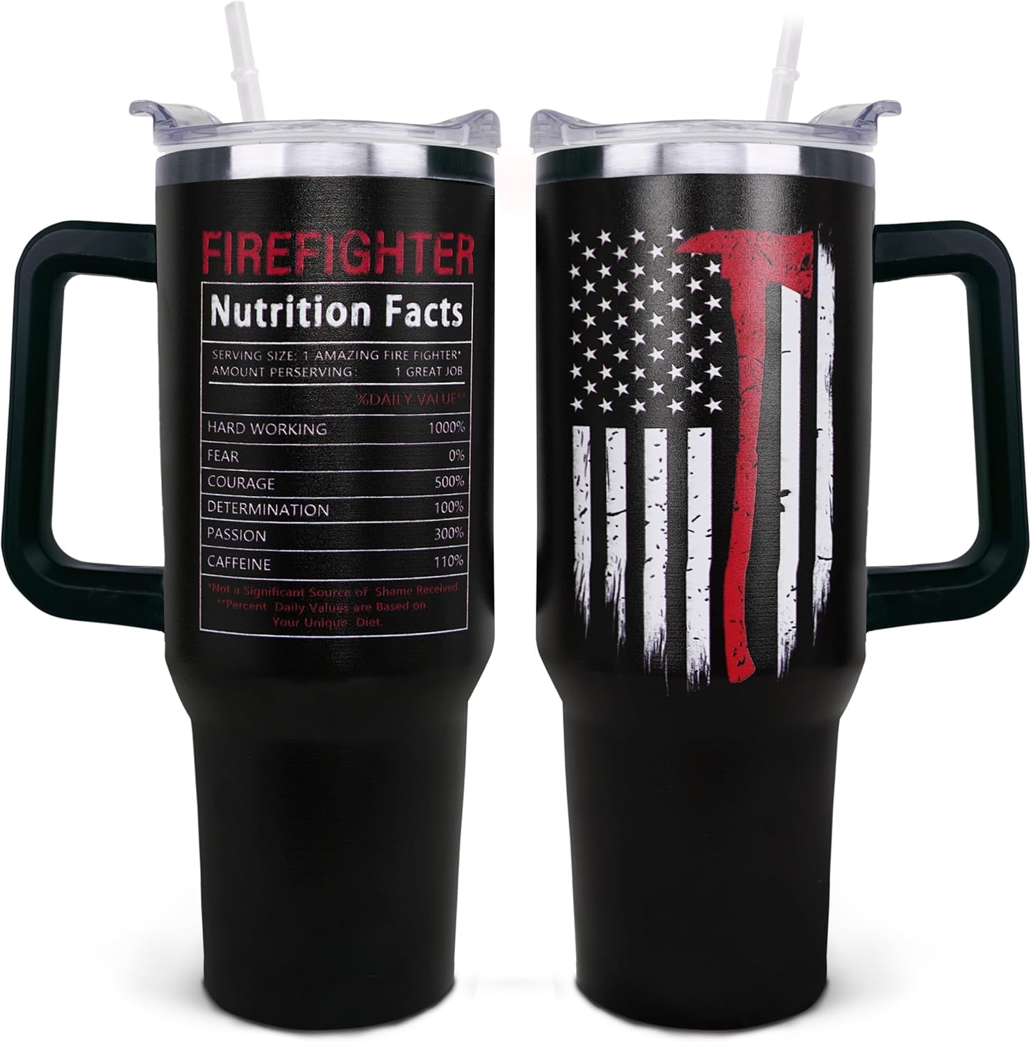 Firefighter Mug & Tumbler - 40 oz Stainless Steel Insulated Coffee Mug ...