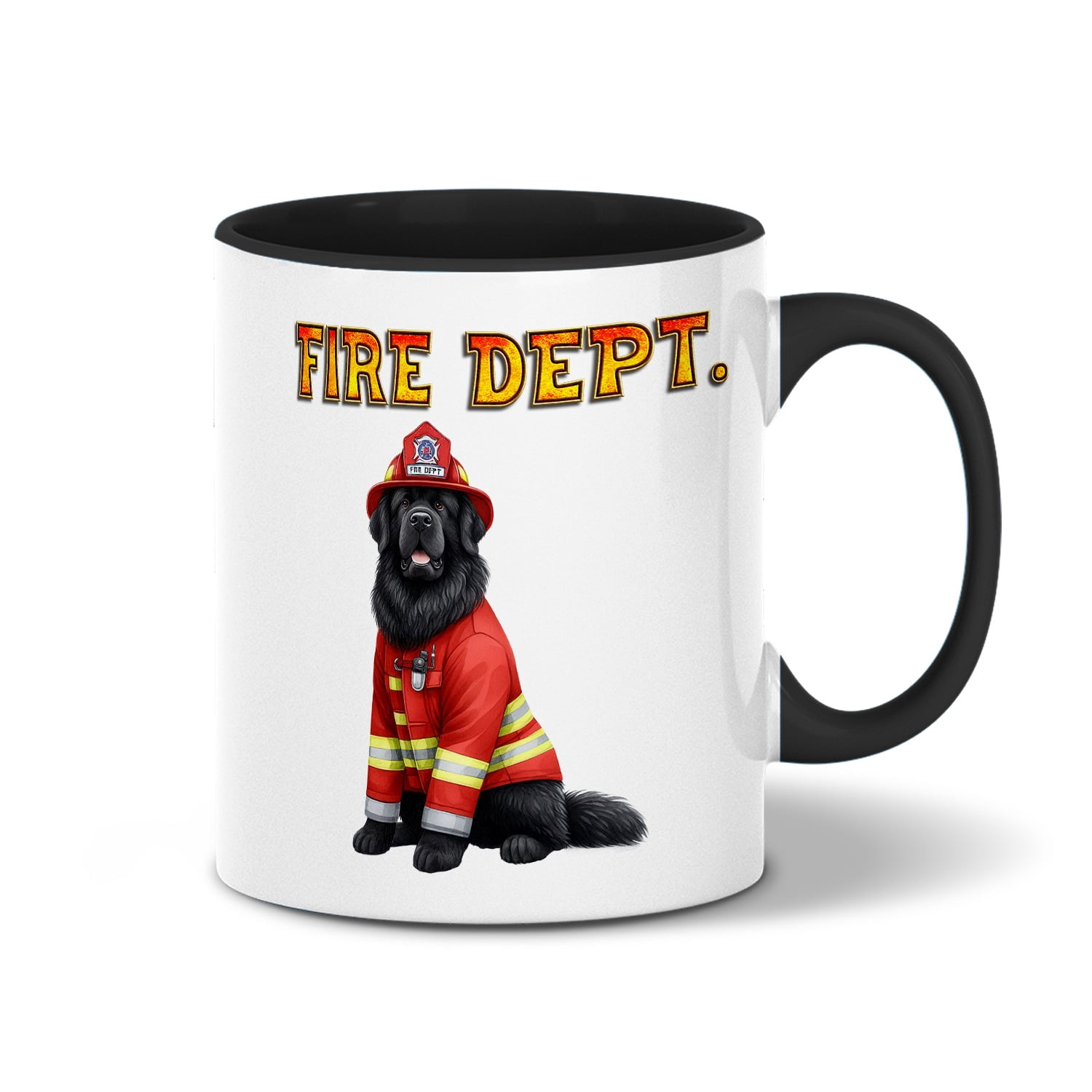 Firefighter Newfoundland Hero Rescue Fire Dept Fireman USA Flag 11oz ...