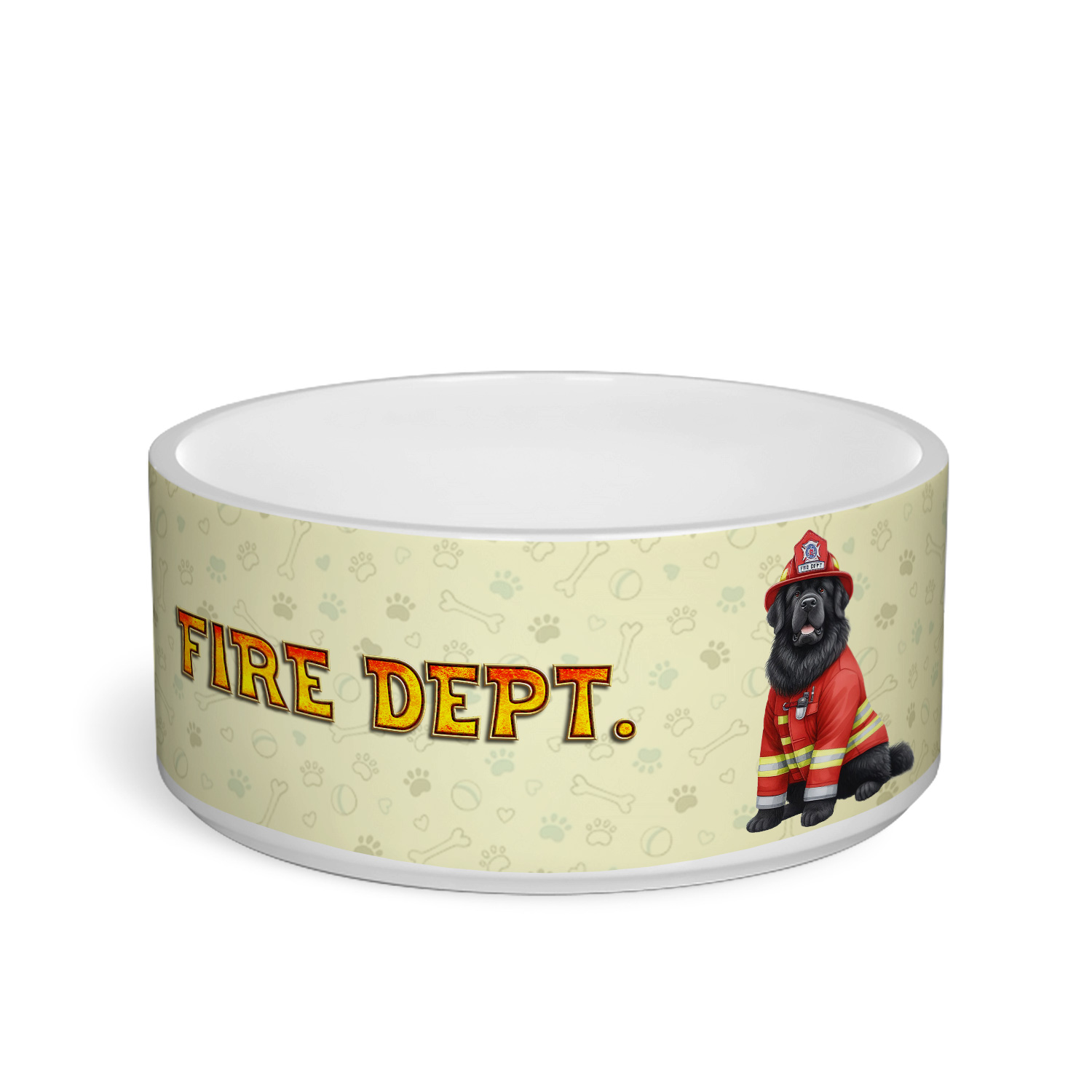 Firefighter Newfoundland Hero Rescue Fire Dept Fireman USA Flag Ceramic ...