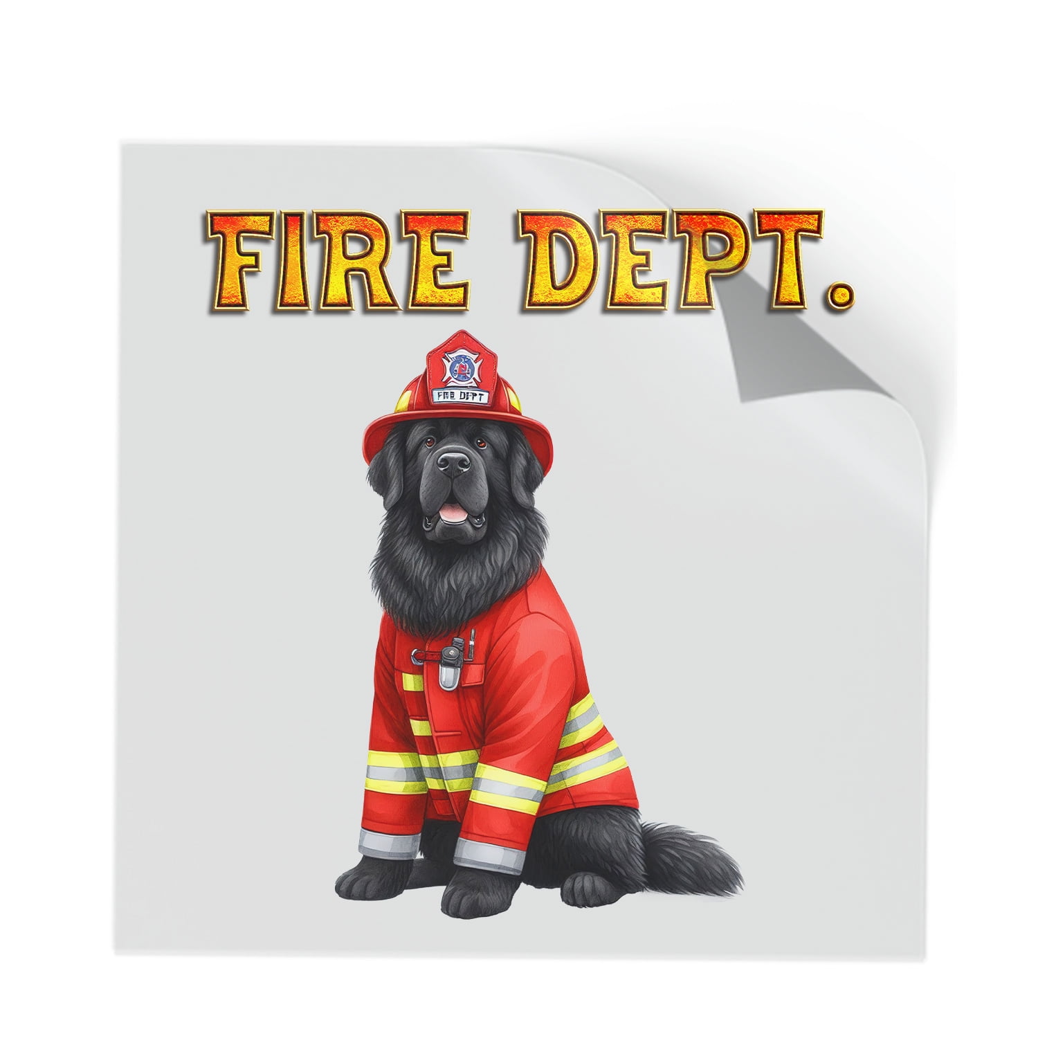 Firefighter Newfoundland Hero Rescue Fire Dept Fireman USA Flag Cutout ...
