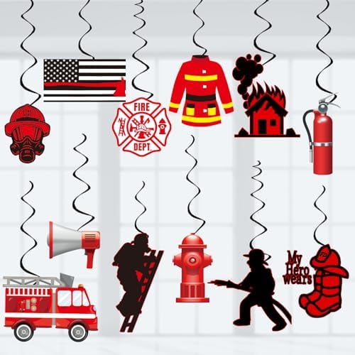 Firefighter Party Decorations Firetruck Party Decoration Fireman Party ...