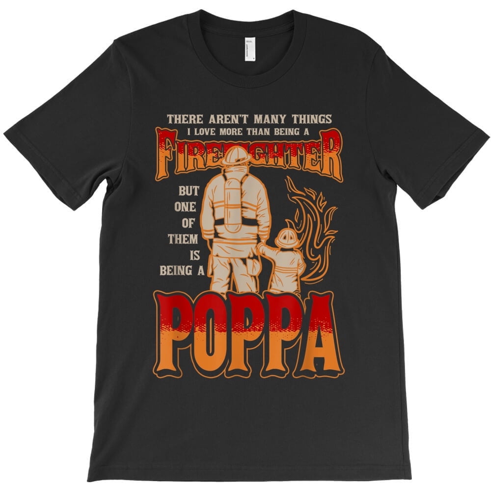 Firefighter Poppa & Son Funny Father's Day Christmas Holiday Graphic ...