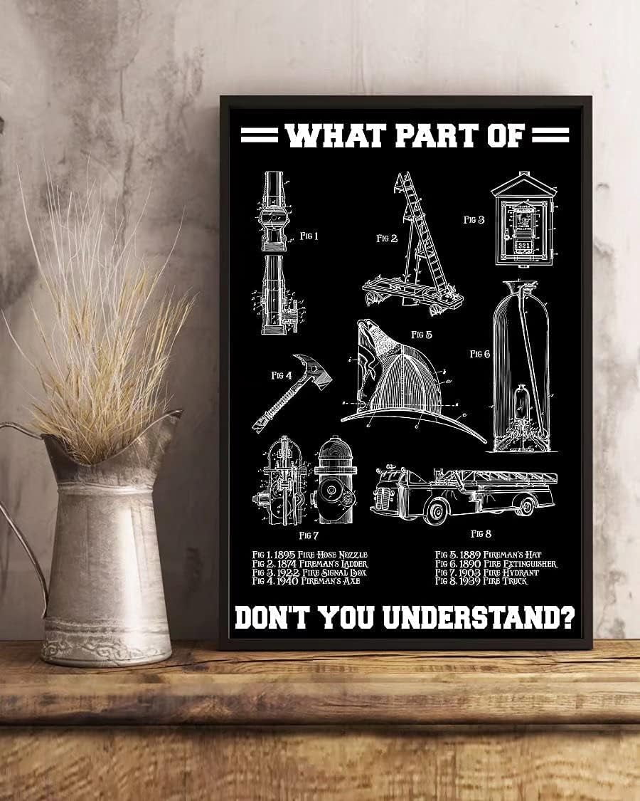 Firefighter Poster Metal Sign What Part Of Don'T You Understand Poster ...