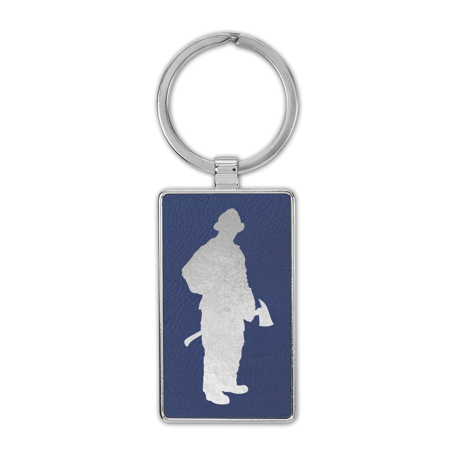 Firefighter Premium Leatherette Keychain fire fighter fireman first ...