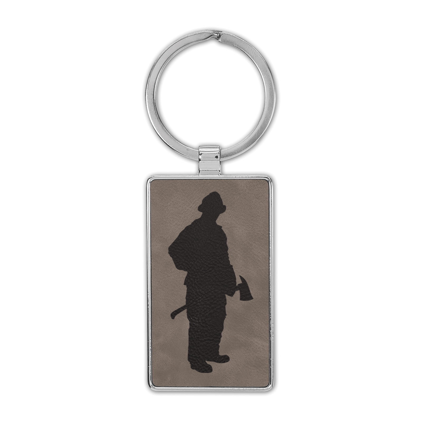 Firefighter Premium Leatherette Keychain fire fighter fireman first ...