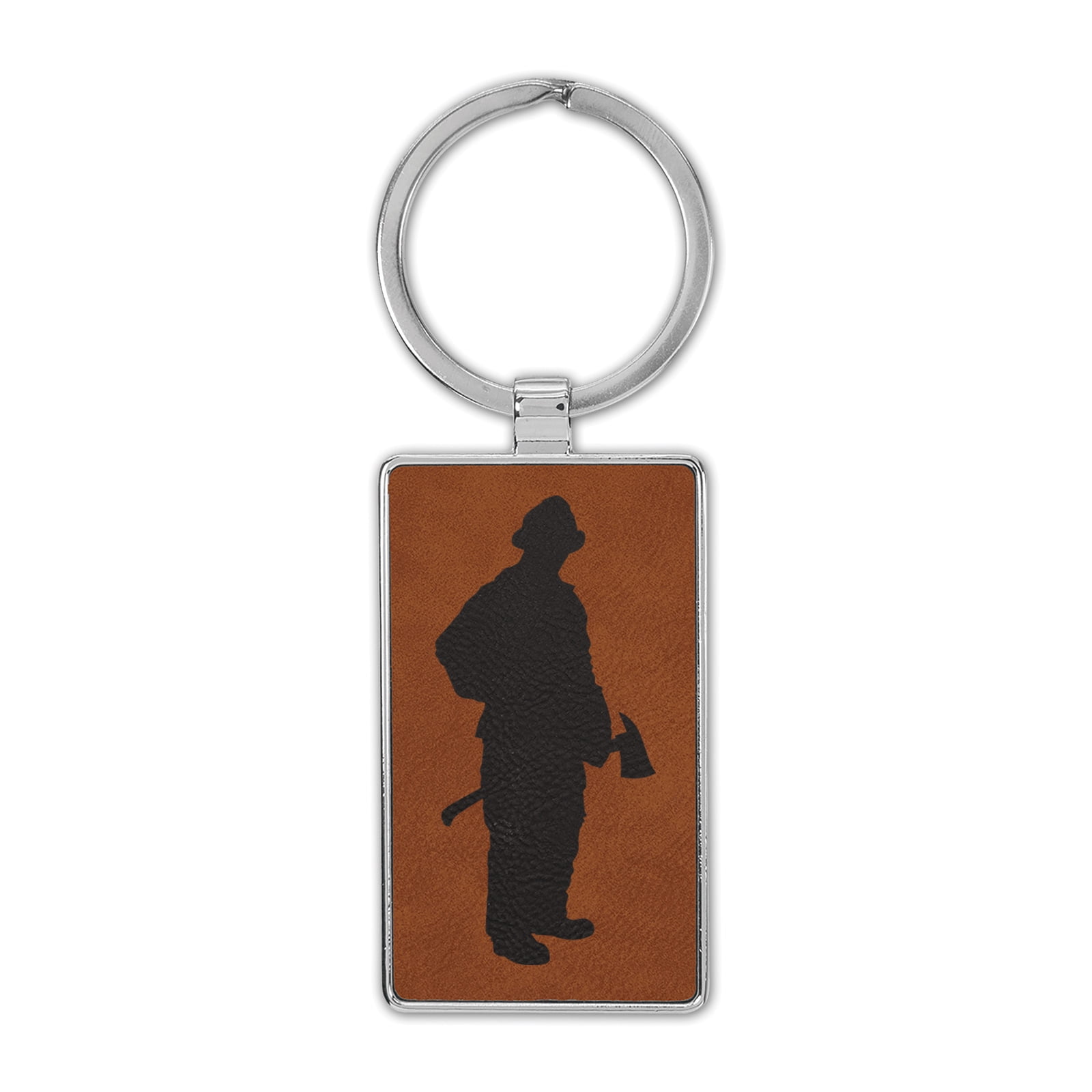 Firefighter Premium Leatherette Keychain fire fighter fireman first ...