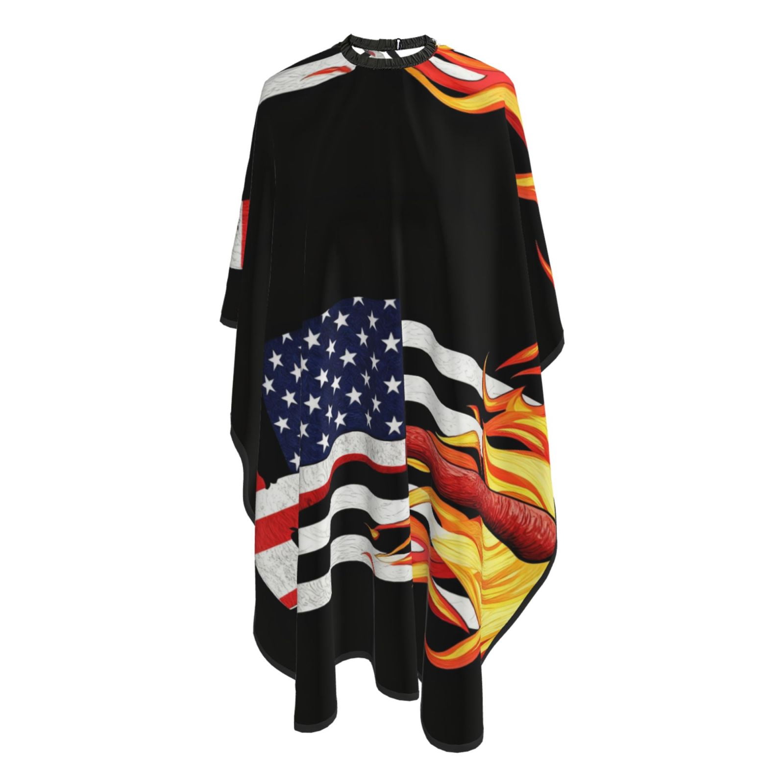 Firefighter Red Thin Flag Barber Cape 66"x55" Salon Hair Cutting ...