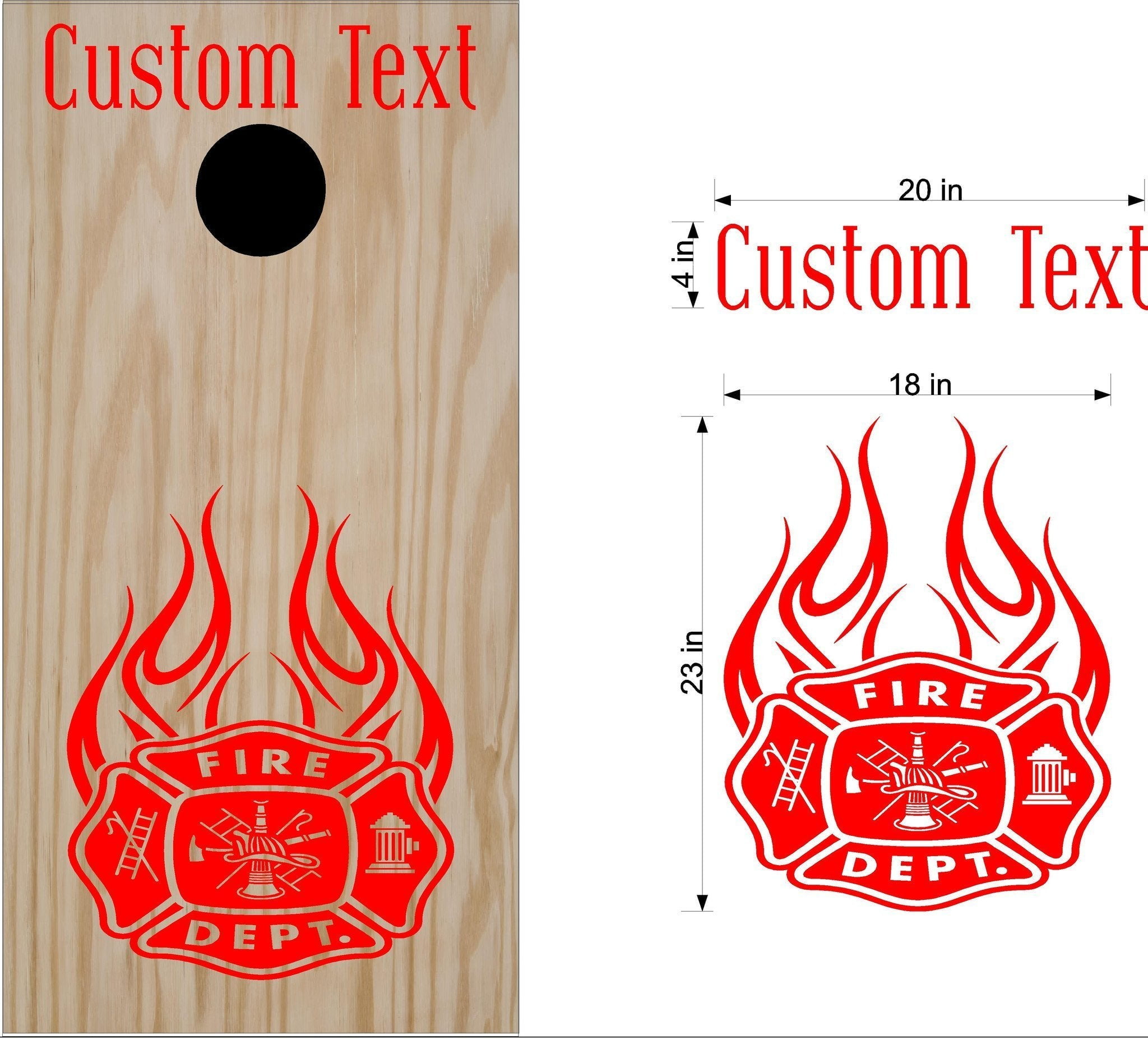 Firefighter Rescue Decals for Cornhole Boards - Premium Sticker FP15 ...