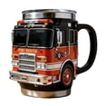 Firefighter & Rescue Themed Coffee Mug, Resin Insulated Camping Cup for ...