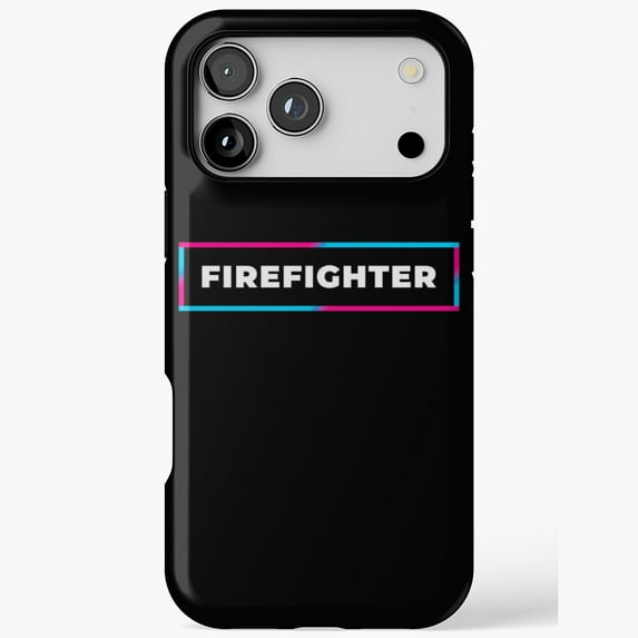Firefighter Retro Gradient Frame Design iPhone Case 17 to 11 Pro Max ...
