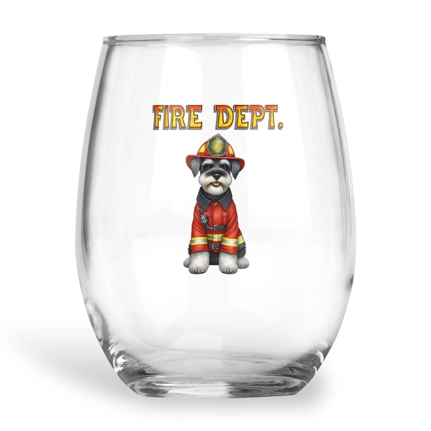 Firefighter Schnauzer Hero Rescue Fire Dept Fireman USA Flag 15oz ...