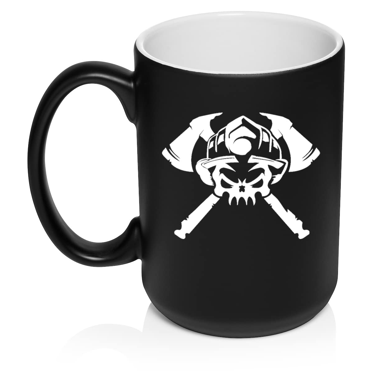 Firefighter Skull Ceramic Coffee Mug Tea Cup Gift for Him, Men, Dad ...