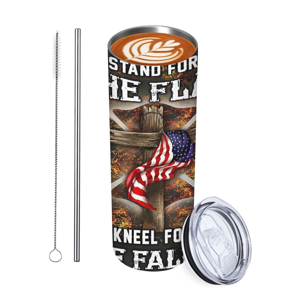 Firefighter Stand For The Kneel For The Fallen 20oz Coffee Mug Cup ...